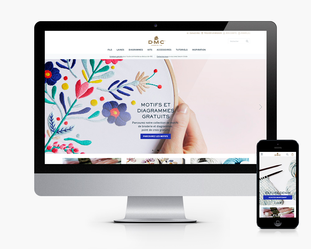 Refonte de site e-commerce - La Boutique DMC, site officiel.